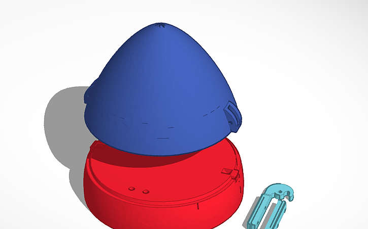 3D design dual latch PARA NOSE CONE - Tinkercad