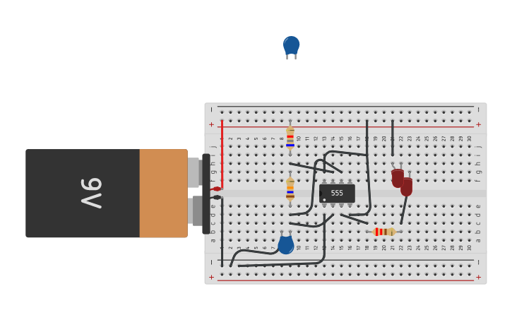Circuit Design Blinking Lights Tinkercad