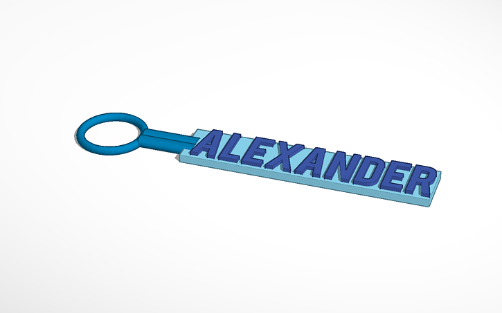 3D design Alexander Keychain - Tinkercad