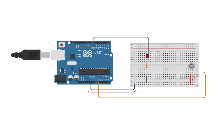 Circuit design Interfacing of Photodiode with Arduino - Tinkercad