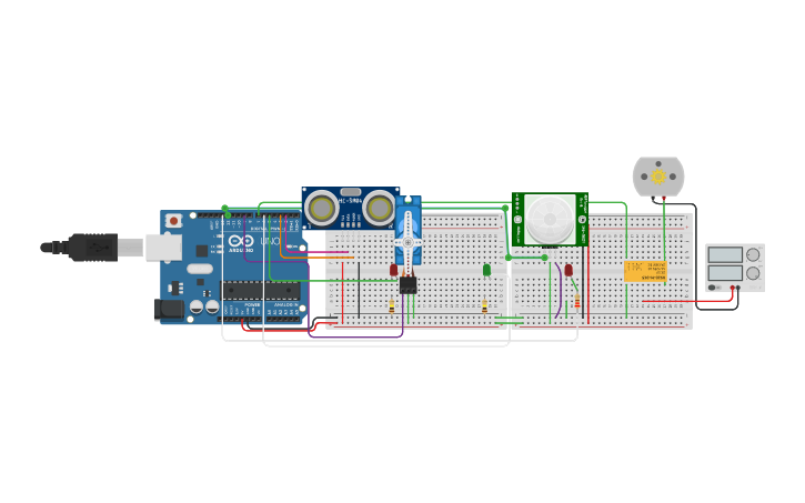 Circuit design SENSOR ULTRASONIDO | Tinkercad