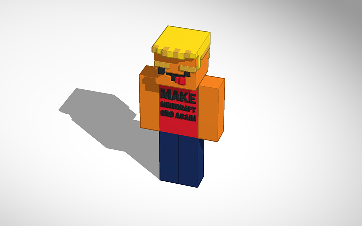 3D design Donald Trump Minecraft | Tinkercad
