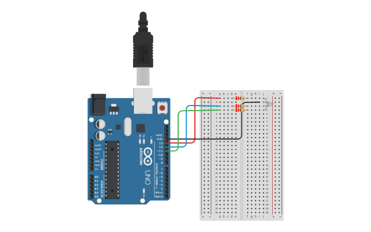 Circuit design Partie 1 L1-S2-UPEM TP1 ELEC_PROGRAMMABLE | Tinkercad