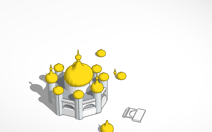 3D design Temple: Adding Main Dome | Tinkercad