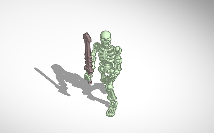 3D design skeleton of the skeleton army - Tinkercad