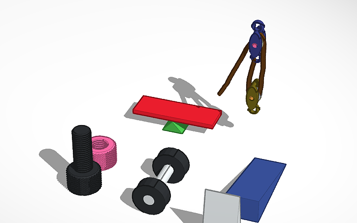 3D design Simple Machines Set - Updated - Tinkercad