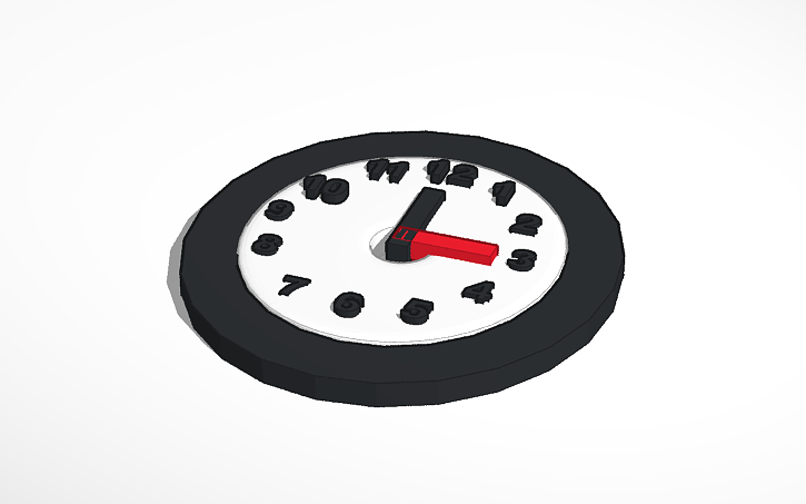 3d Design Clock Tinkercad