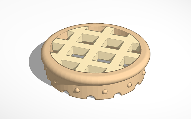 3D design Pipe 20 End Grid - Tinkercad