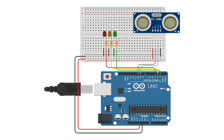 Circuit design HC-RS04-28-oct-ejecrcicio - Tinkercad