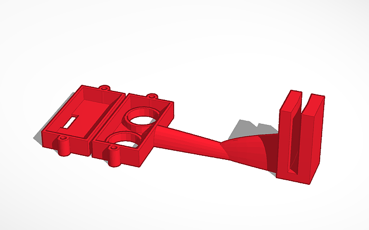 3D design HC-SR04 ultrasonic distance sensor mount - Tinkercad