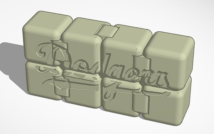 3D design Dodgers infinity cube - Tinkercad