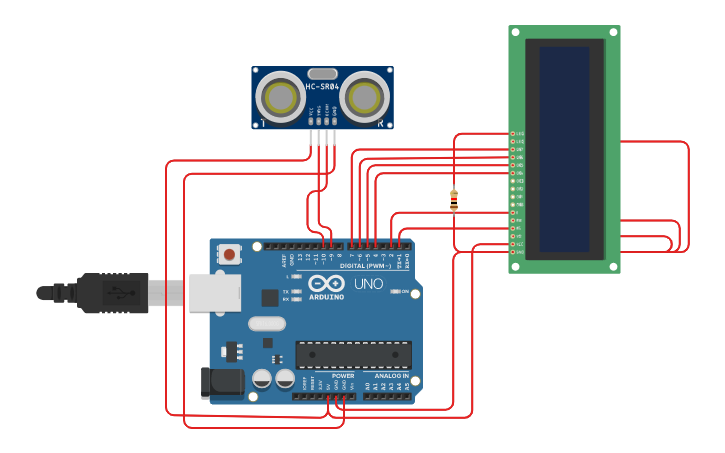 Circuit design Measure distance using Ultrasonic Distance Sensor(HC ... Circuit design Measure distance using Ultrasonic Distance Sensor(HC ...