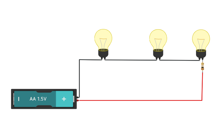 Circuit design simple series circuit | Tinkercad