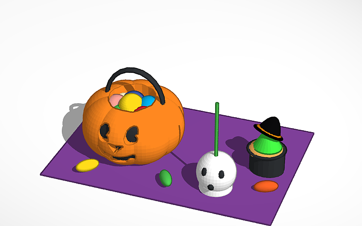 3D design spooky set-pt.2 - Tinkercad