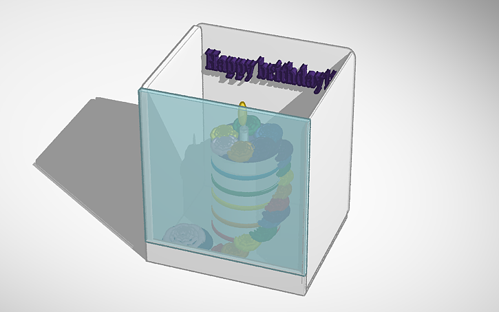 3d Design Birthday Cake Tinkercad