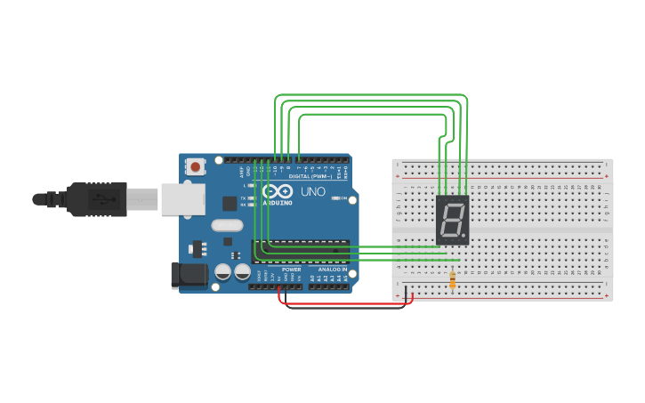 Circuit design ARDUINO DISPLAY - Tinkercad