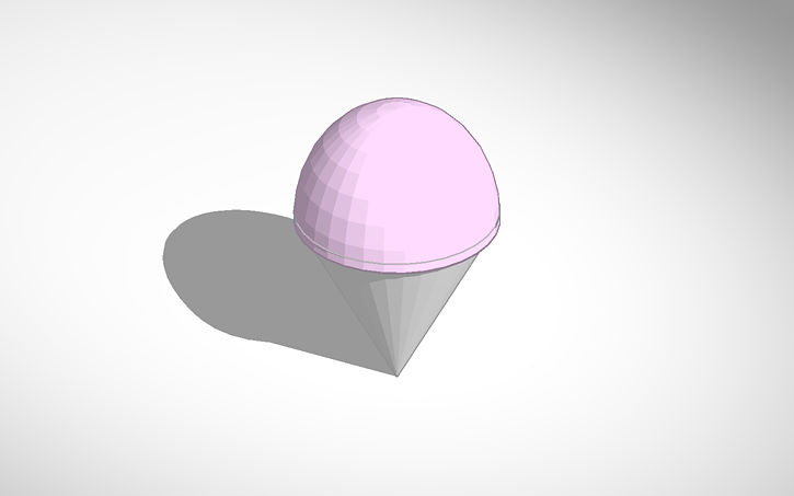 3D design Editable Basic Snow Cone - Tinkercad