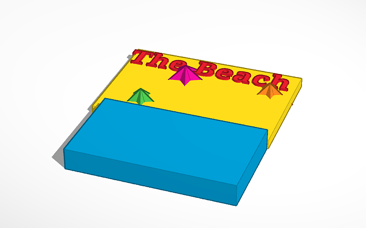 3D design create your own sandy beach | Tinkercad