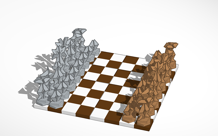3D design Chess Set - Tinkercad