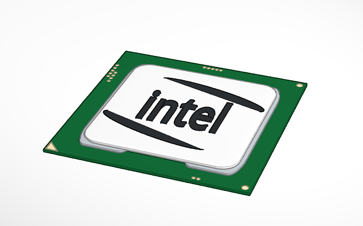 3D design Intel CPU - Tinkercad