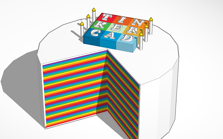 3D design Tinkercad Cake | Tinkercad