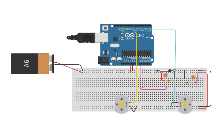 Circuit design Laboratorio 01 - Robótica | Tinkercad
