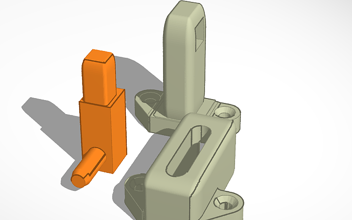 3D design Sliding Latch - Tinkercad