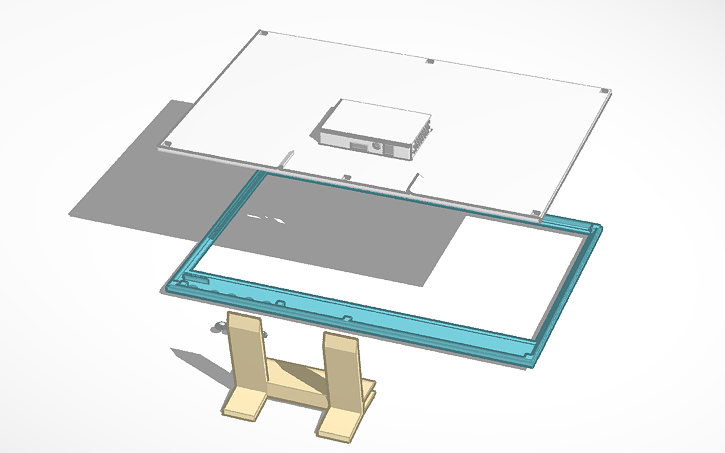 3D design 15.6" Screen Panel Case - Tinkercad