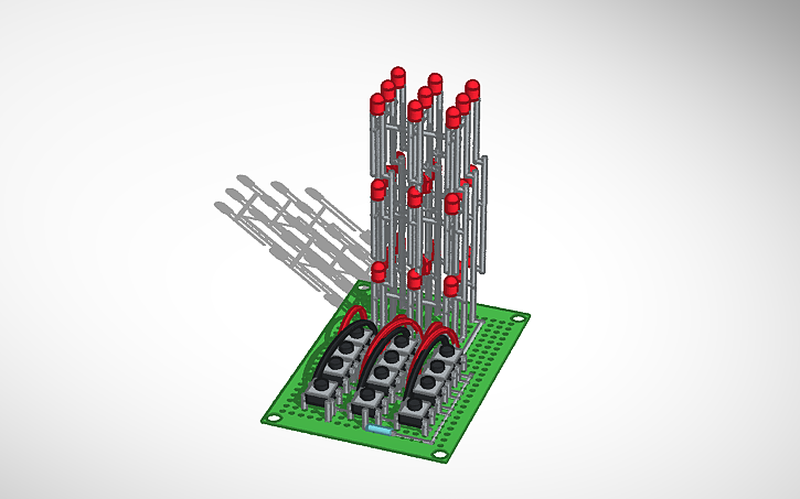 3D design 3D 3 × 3 × 3 LED Matrix Plan | Tinkercad