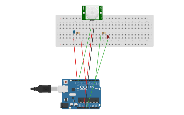 Circuit design Blinking Motion Sensor - Simpson Ozzy | Tinkercad