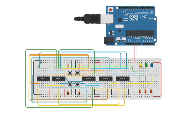 Circuit Design 2 Bit Magnitude Comparator Tinkercad