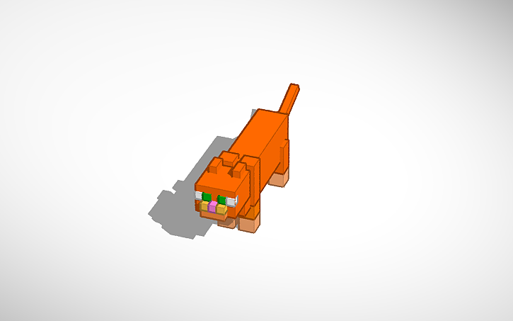 3D design Cat_Minecraft - Tinkercad