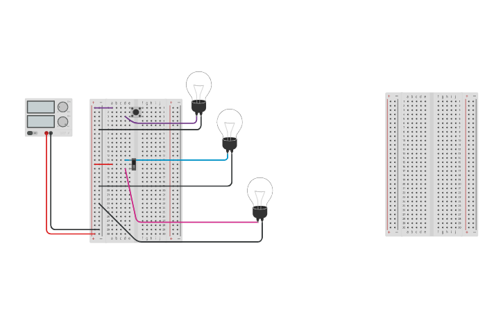 Circuit design Pulsador e interruptor deslizante | Tinkercad