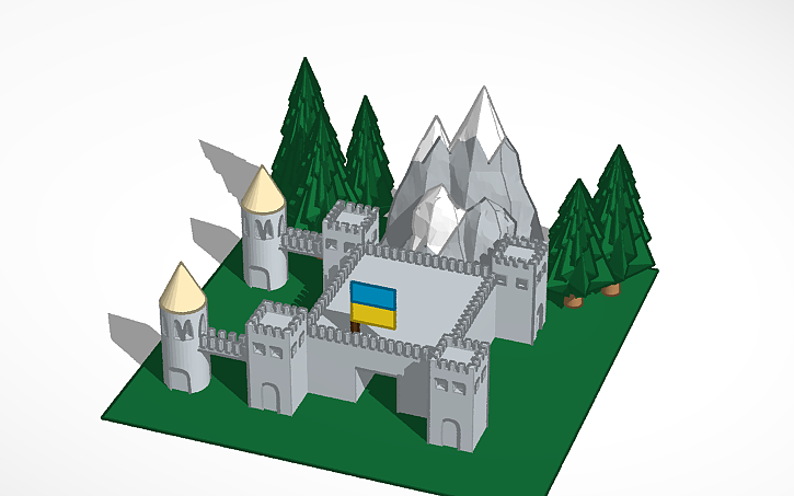 3d Design замок Tinkercad