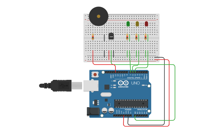 Circuit Design Temp Monitoring Tinkercad