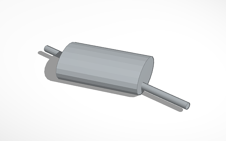3D design Car Muffler - Tinkercad