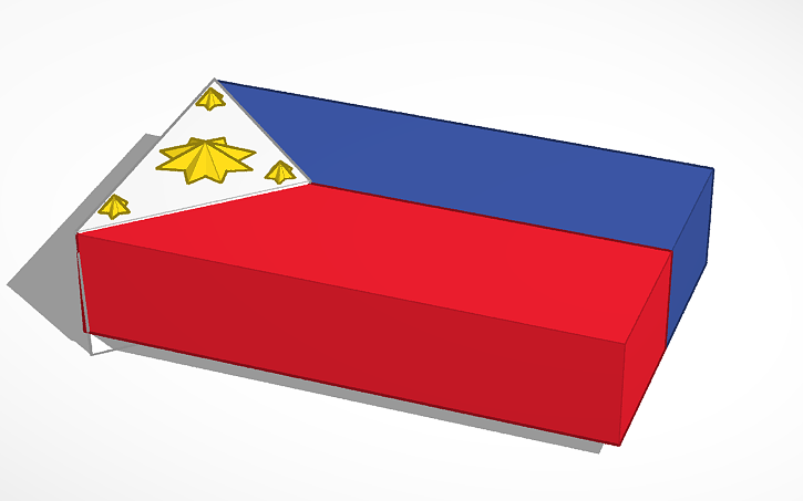 3D design Philippine Flag - Tinkercad