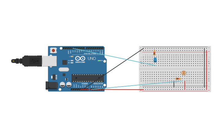 Circuit design fotocelda | Tinkercad