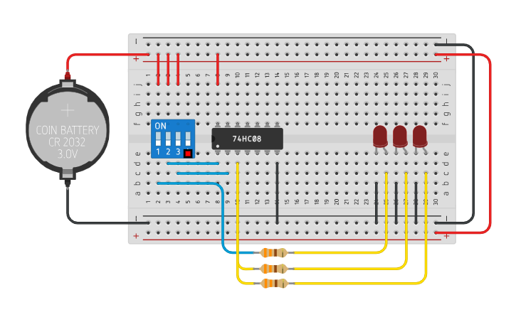Circuit design Prova de Eletrônica - Tinkercad