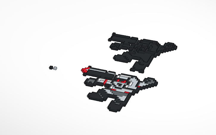 3D design Megatron 8 bit art - Tinkercad