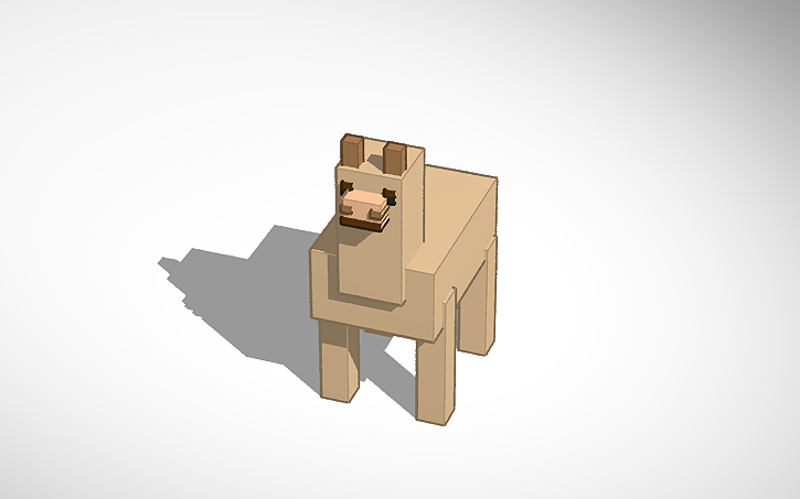 3D design Llama Minecraft - Tinkercad