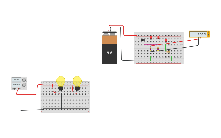 Circuit design Circuito Paralelo | Tinkercad