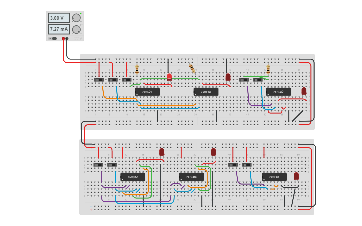 Circuit design NOR NAND EXP | Tinkercad