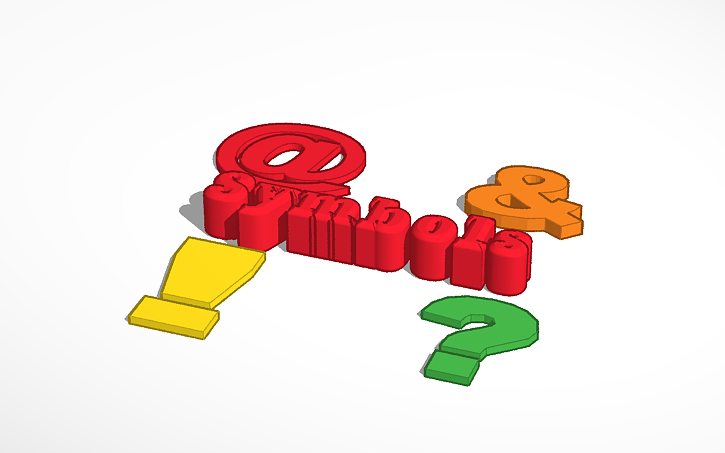 3D design Symbols! - Tinkercad