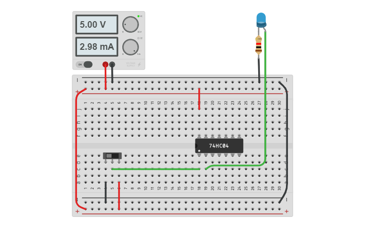 Circuit design HEX INVERTER - Tinkercad