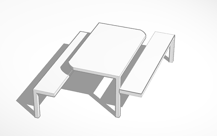 3D design redesigned park bench | Tinkercad