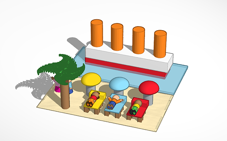 3D design The Beautiful Beach. | Tinkercad