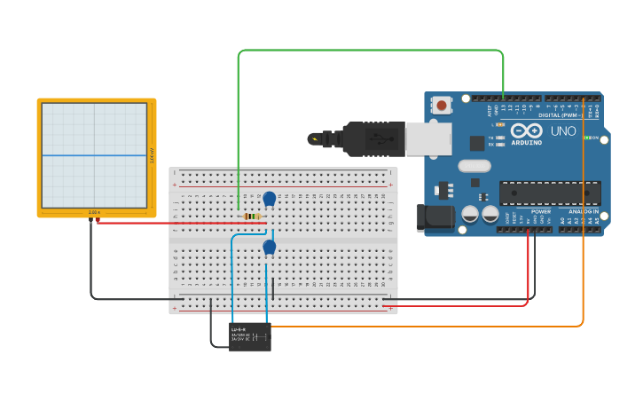 Circuit design RTL_RC_Ckt using Relay - Tinkercad