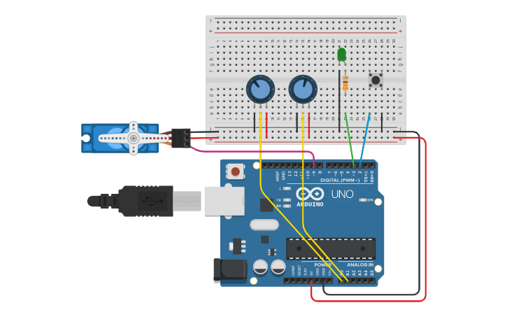 Circuit design MATLAB App Designer Arduino side - Tinkercad
