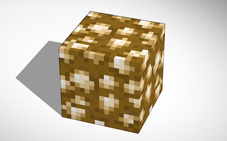 3D design Minecraft Glowstone - Tinkercad